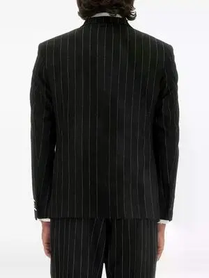 FAMILY FIRST Pinstripe Double-breasted Blazer