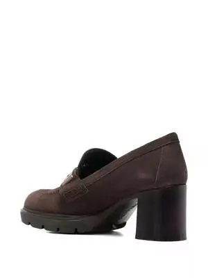 MELLUSO 50mm Metal-detail Heeled Loafers