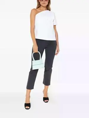Norma Kamali Flat-front Cropped Trousers