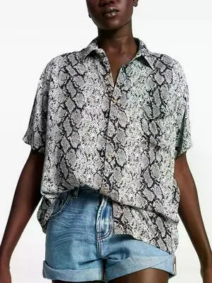 ONETEASPOON Snake-print Shirt