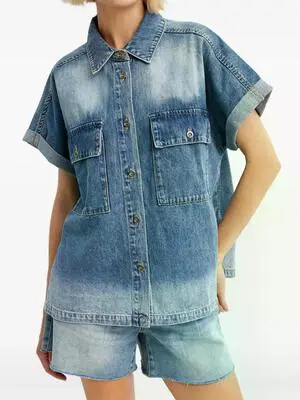 ONETEASPOON Buttoned Flap-pocket Shirt