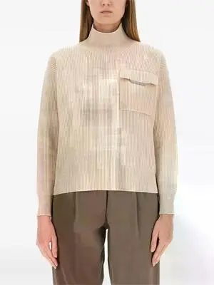 Brunello Cucinelli Flap-pocket High-neck Sweater