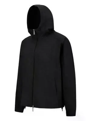 Herno Hooded Zip-up Jacket - Black