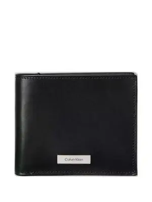 Calvin Klein Logo-plaque Leather Wallet - Black