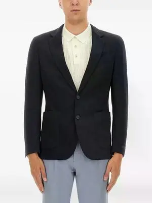 BOSS Notched-lapel Button Jacket - Blue
