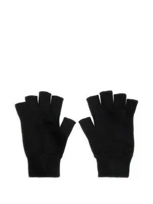 Rick Owens Button Fingerless Gloves - Black