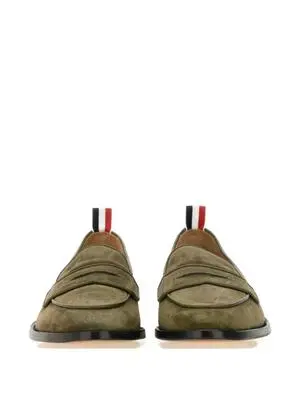 Thom Browne Suede Penny Loafers - Green