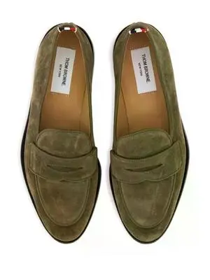 Thom Browne Suede Penny Loafers - Green