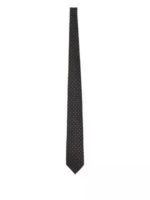 TOM FORD Dot-print Neck Tie - Grey