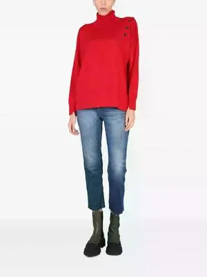 STEFANO MORTARI Button Turtleneck Sweater
