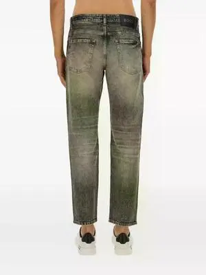 BOSS Distressed Straight-leg Jeans