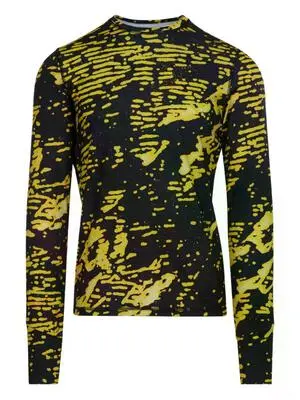 Aztech Mountain Printed Long Sleeve Top - Black
