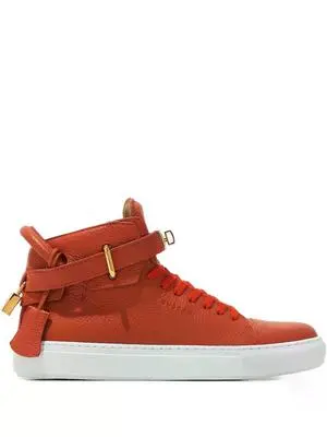 Buscemi Padlock Leather High-top Sneakers
