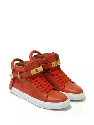 Buscemi Padlock Leather High-top Sneakers