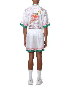 Casablanca Le Jeu De Ping Pong Silk Shorts