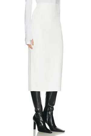 Norma Kamali Straight Midcalf Skirt