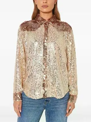 ONETEASPOON Sequin-embellished Button-down Shirt