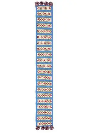 BODE Wedgewood Scarf In Cream,blue