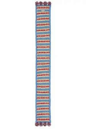 BODE Wedgewood Scarf In Cream,blue