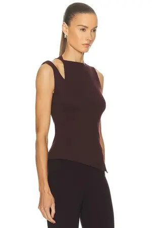 COURREGES Transverse 90's Ribbed Top