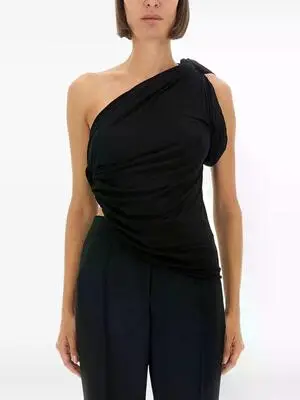 Rick Owens One-shoulder Draped Top - Black