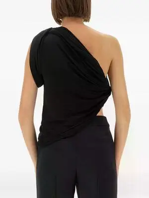 Rick Owens One-shoulder Draped Top - Black