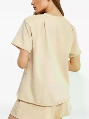 IXIAH Signature Embroidered T-shirt - Neutrals