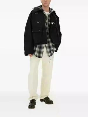 AIE Plaid-check Hooded Shirt