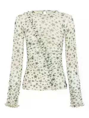 ONETEASPOON Star-print Ruffled Top