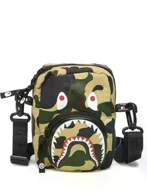 A BATHING APE Camo Shark Mini Shoulder Bag