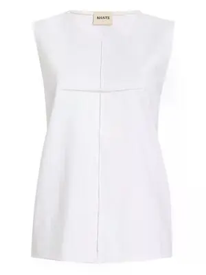 Khaite Allo Sleeveless Vest - White