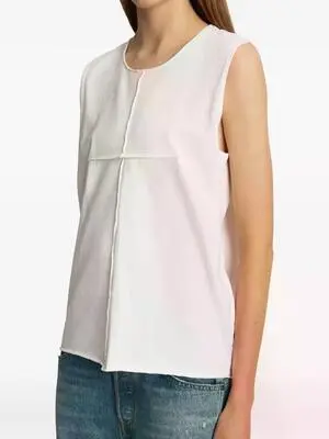 Khaite Allo Sleeveless Vest - White