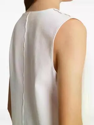 Khaite Allo Sleeveless Vest - White