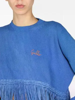 GALLO Fringed Long-sleeves Sweater