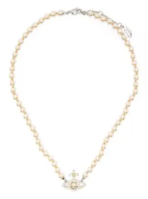 VIVIENNE WESTWOOD Olympia Pearl Stones Necklace - Gold