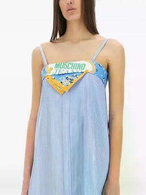 Moschino Striped Midi Dress - Blue