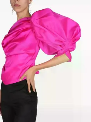 ANOUKI One-shoulder Puff-sleeve Top
