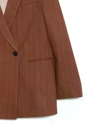 ALYSI Paneled Pinstripe Blazer