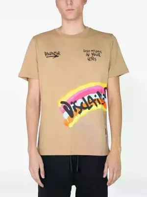 DISCLAIMER Graphic-print T-shirt - Neutrals