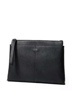 TOD'S Leather Document Holder - Black