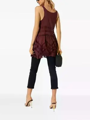Free People Patterned Ruffled Top