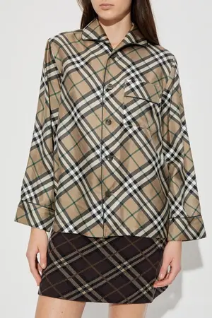 Burberry Check Silk Shirt