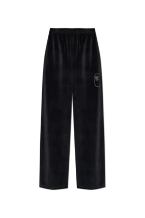 A BATHING APE Velour Wide Leg Sweatpants