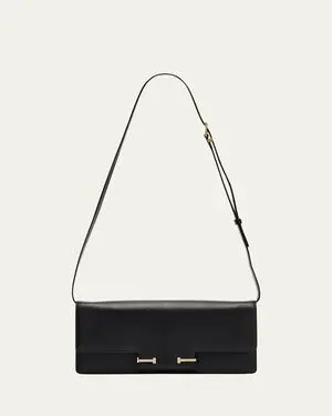 TOM FORD East-west Supple Grain Leather Shoulder Bag - Black