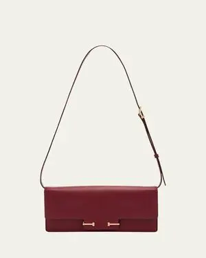 TOM FORD East-west Supple Grain Leather Shoulder Bag - Ruby Red