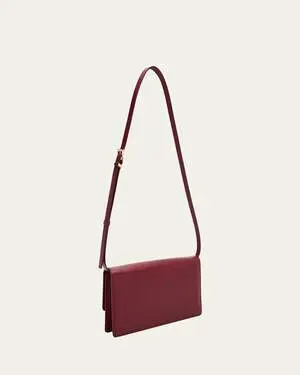 TOM FORD East-west Supple Grain Leather Shoulder Bag - Ruby Red