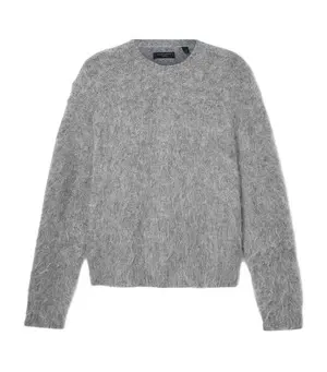 ALLSAINTS Oversized Brushed Coby Sweater - Grey