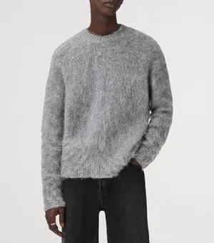 ALLSAINTS Oversized Brushed Coby Sweater - Grey