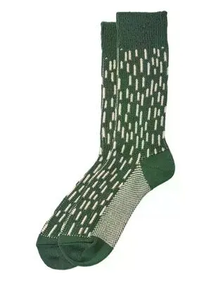 ROTOTO Raindrop Ribbed Socks - Green