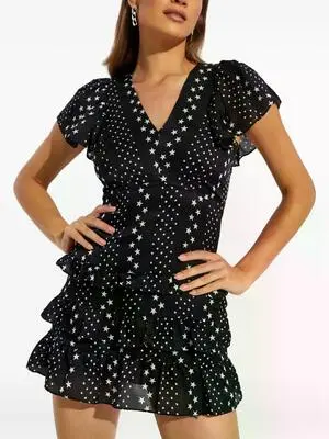 LoveShackFancy Higgins Mini Dress - Black